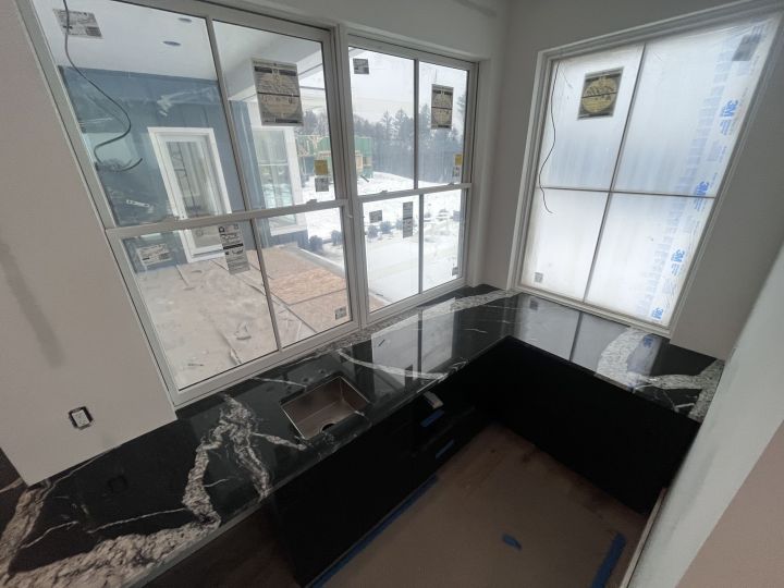 L-Shaped Countertop Install – Adirondack Precision Cut Stone